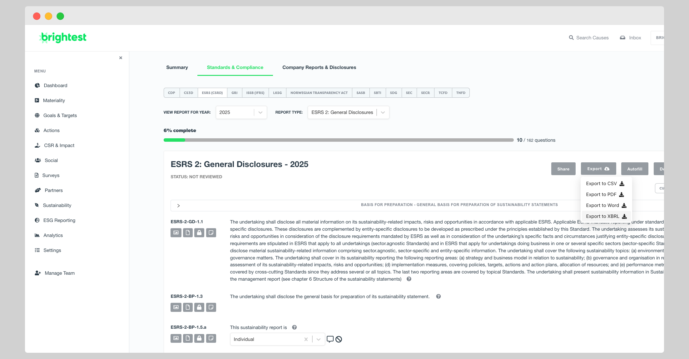 CSRD Reporting Software: What to Look For in 2026 | Brightest | Brightest
